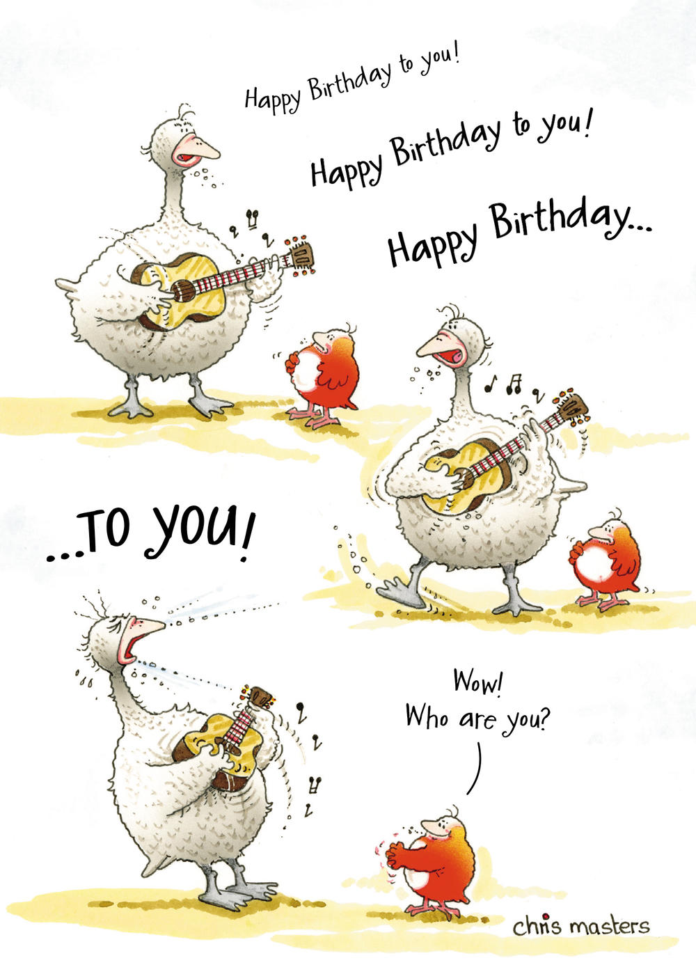 Birdwit Happy Birthday Goose Springsteen Funny Birthday Card Cards